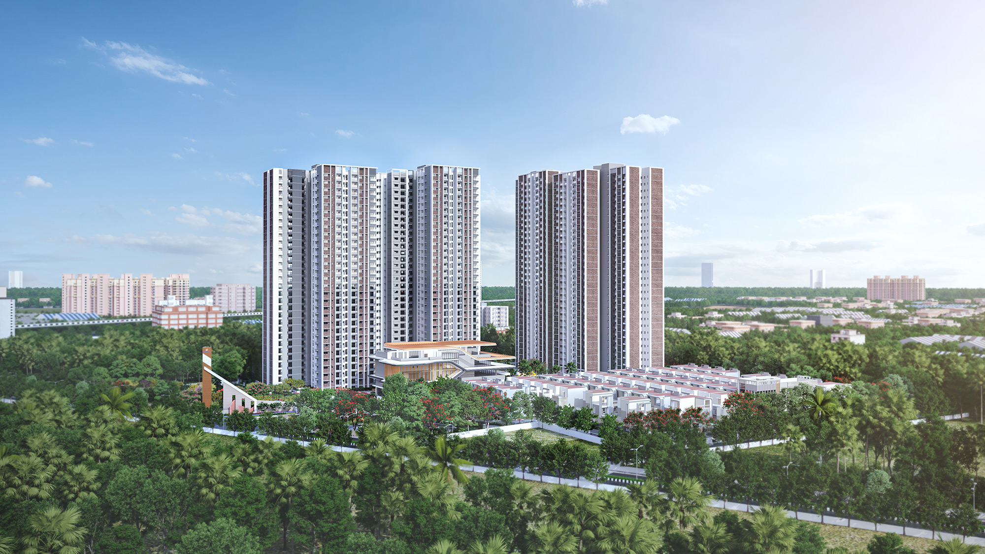 Studio to 3 BHK homes with 40+ amenities at Sattva Songbird Apartments.